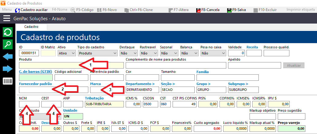 Como cadastrar produto